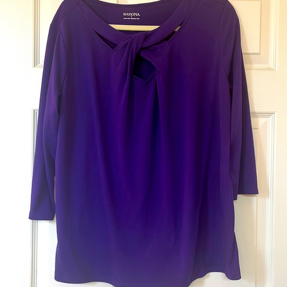 Merona | Tops | Merona Purple Knit Top | Poshmark